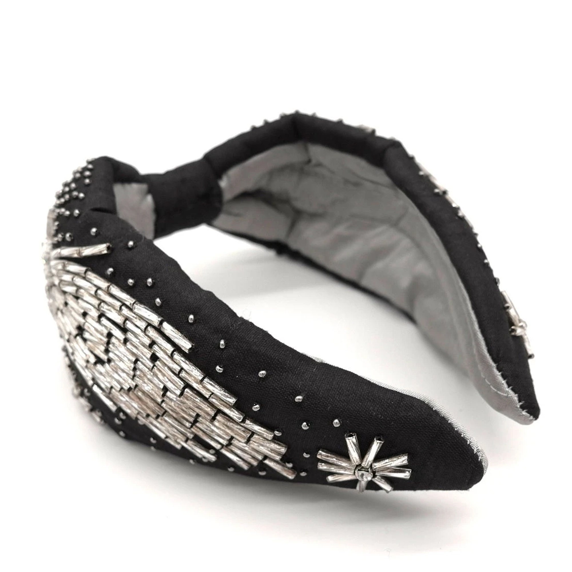 Sparkly Shooting Star Beaded Black Headband Unique Women - Etsy