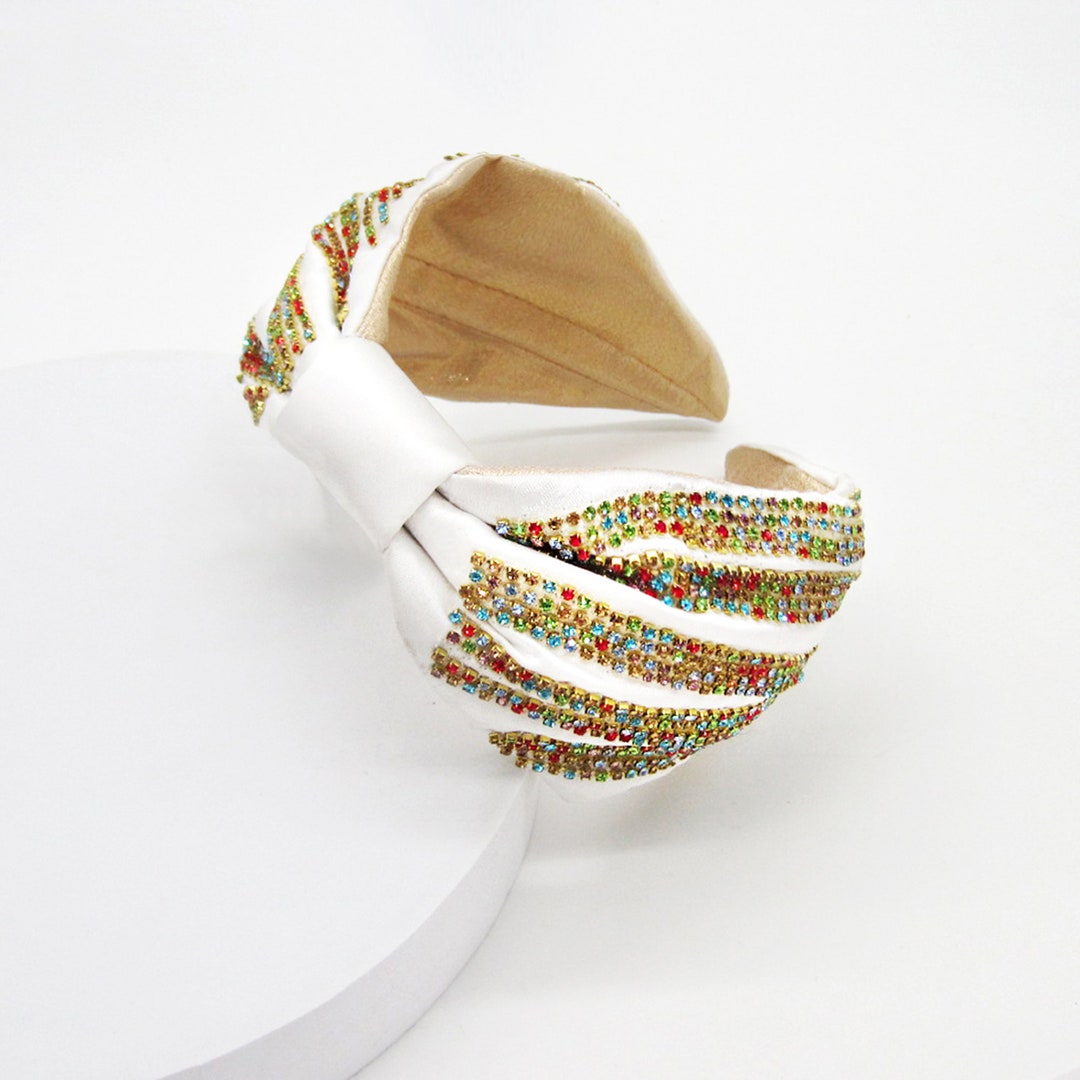 Rainbow Rhinestone White Party Headband, for Women Fashion Headband - Etsy