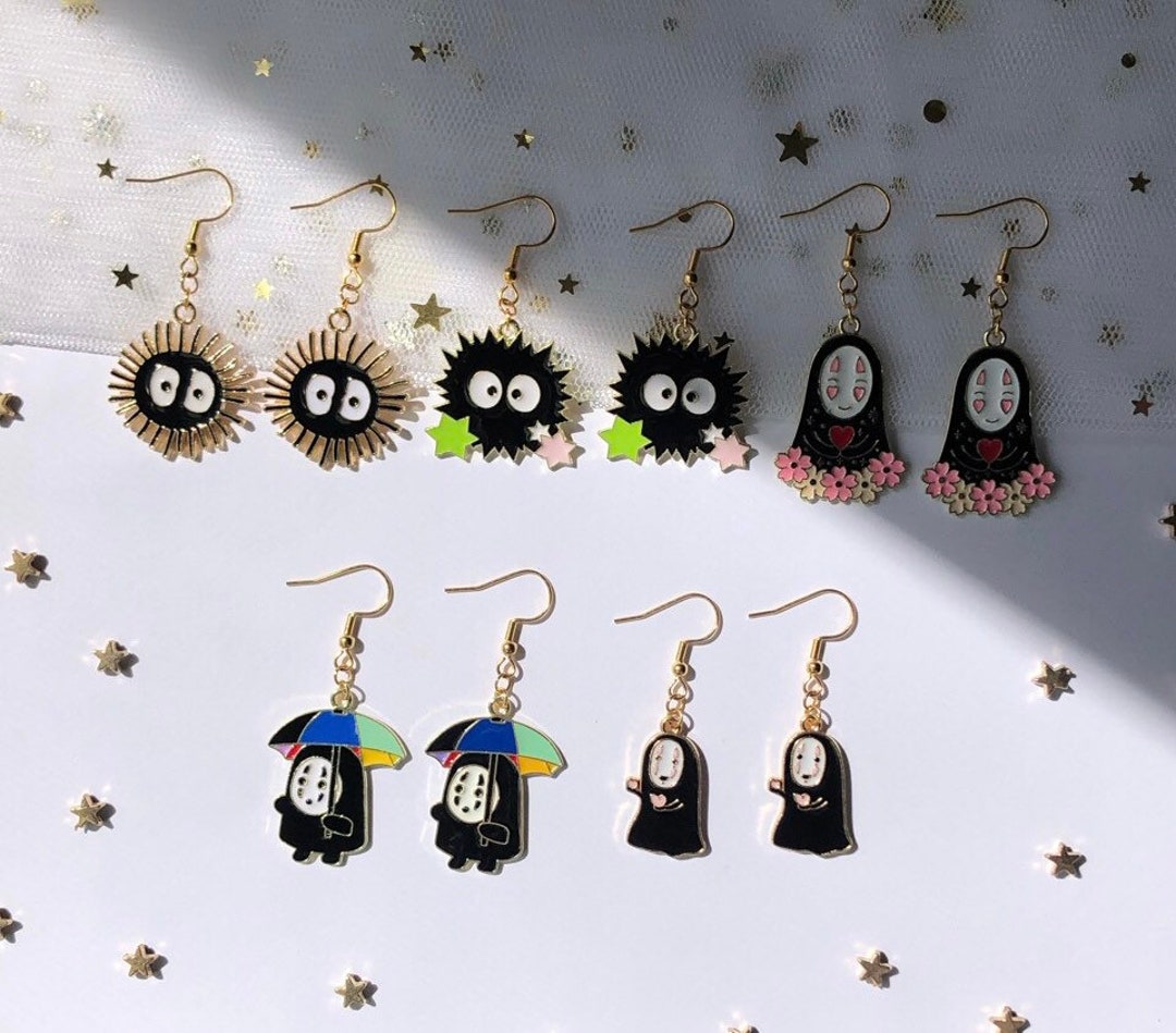 Soot Sprite Earrings Anime Earrings Kawaii Earrings - Etsy