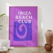 Ibiza Beach Club Poster | Physical Print | Eclectic Boho | Beach Boho ...