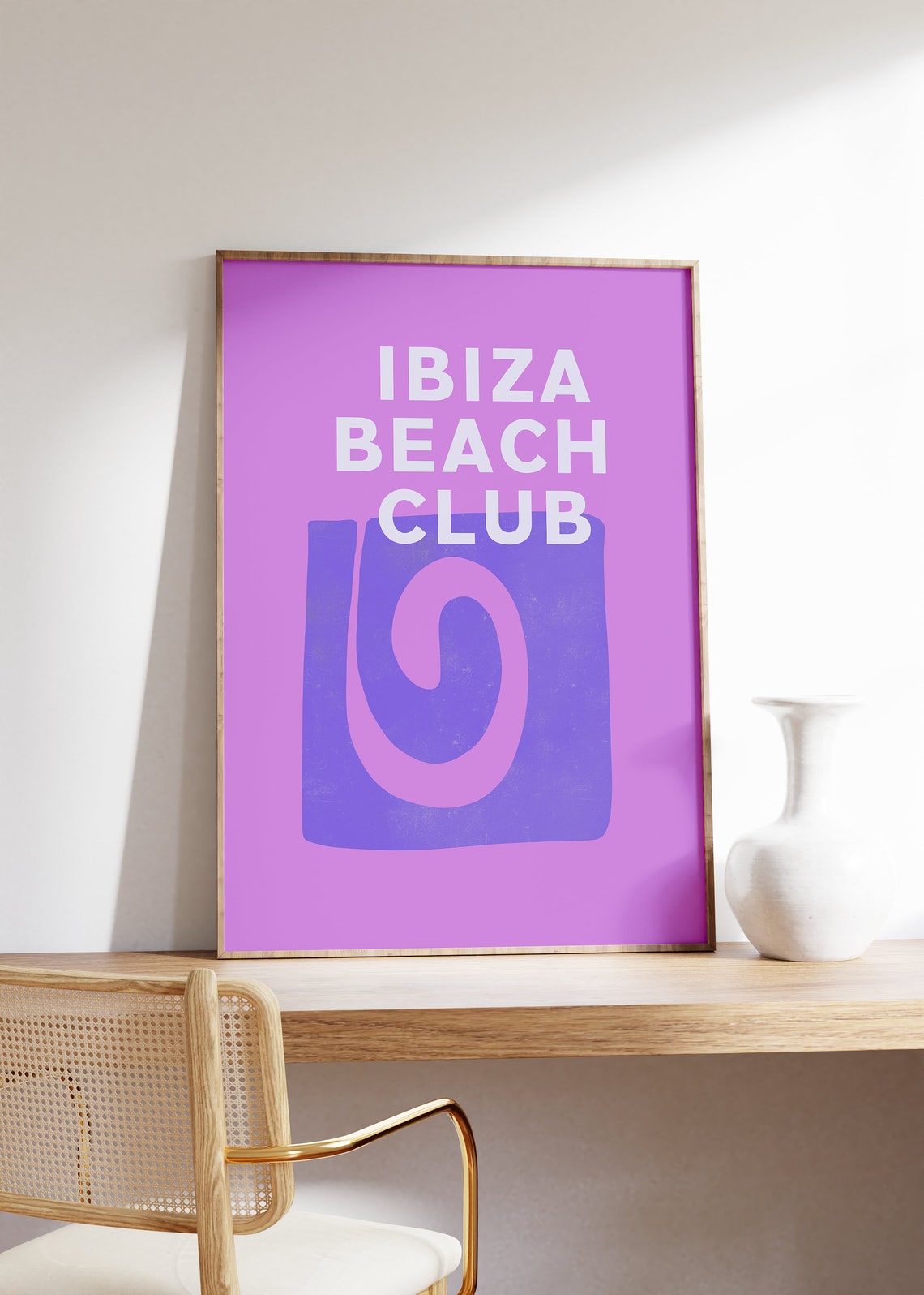 Ibiza Beach Club Poster | Physical Print | Eclectic Boho | Beach Boho ...