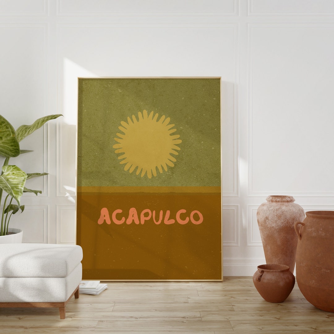 Acapulco Poster | Physical Print | Eclectic Boho | Wall Art - Etsy