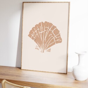 Scallop Seashell Poster | Physical Print | Aesthetic | Beach Boho ...