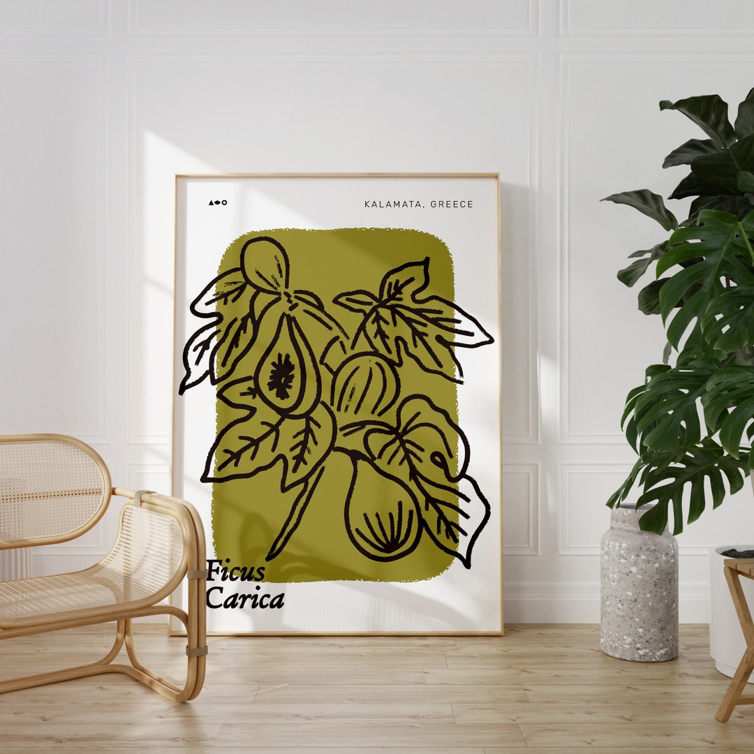 Fig Tree Poster | Physical Print | Aesthetic | Travel | Greece | Boho ...