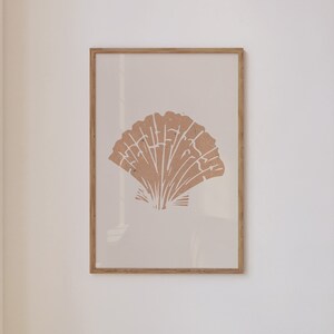 Scallop Seashell Poster | Physical Print | Aesthetic | Beach Boho ...