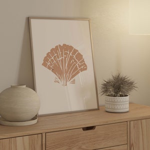 Scallop Seashell Poster | Physical Print | Aesthetic | Beach Boho ...