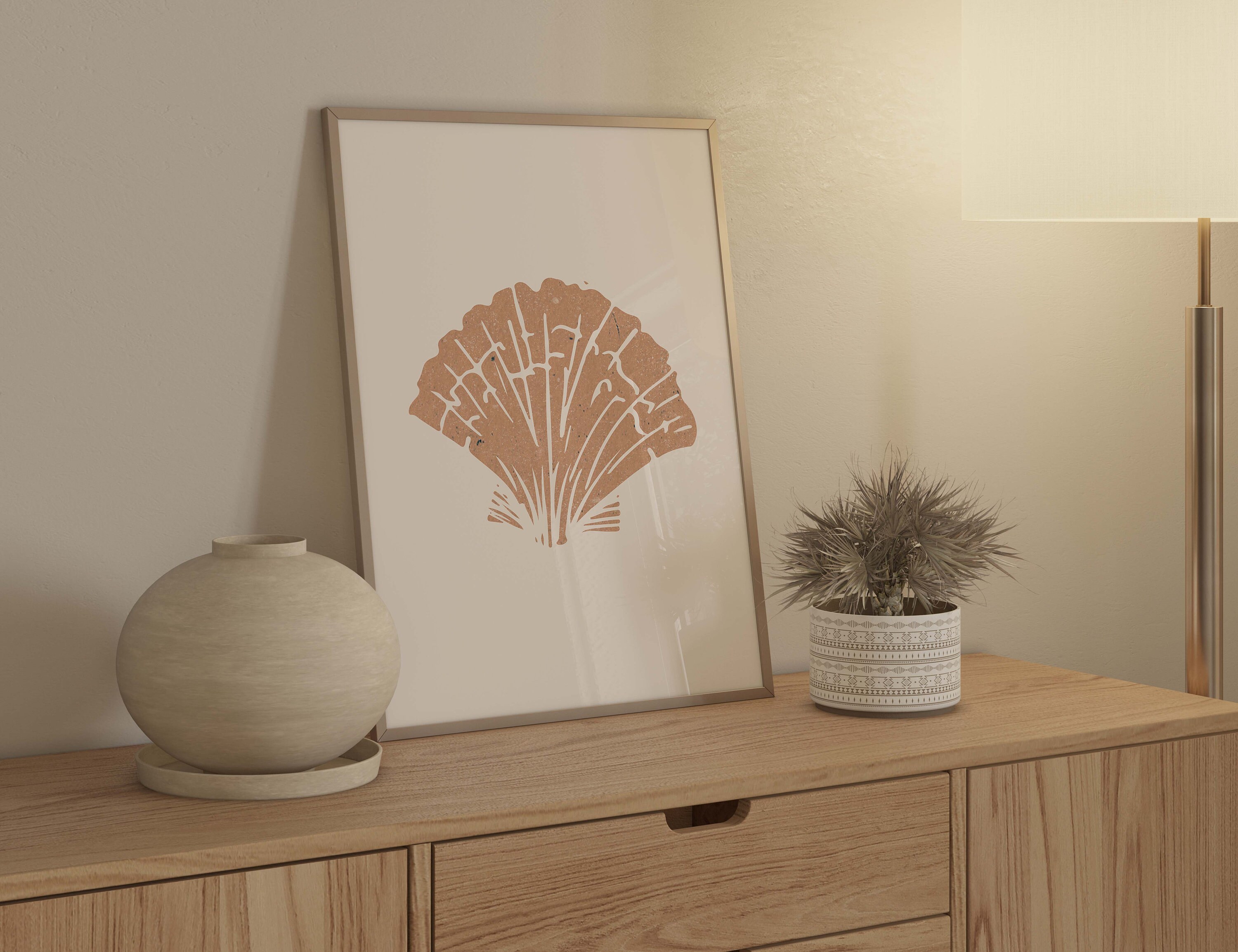 Scallop Seashell Poster | Physical Print | Aesthetic | Beach Boho ...