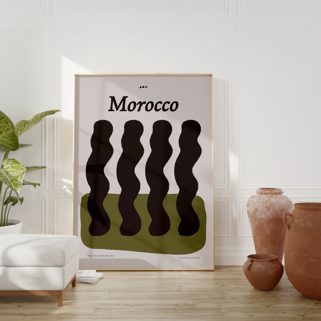Morocco Poster | Physical Print | Aesthetic | Travel | Contemporary ...