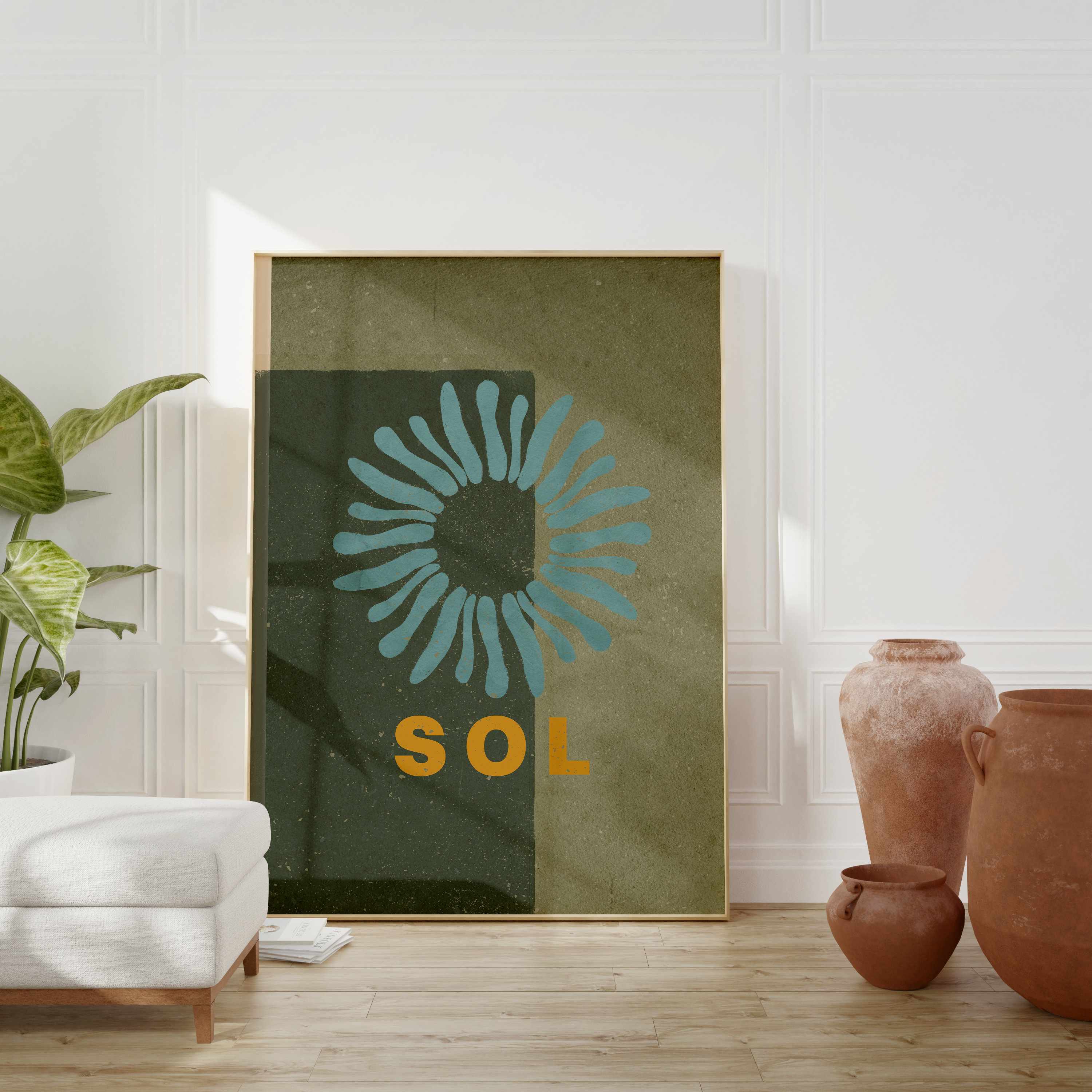 Sol Poster Physical Print Eclectic Boho Wall Art - Etsy
