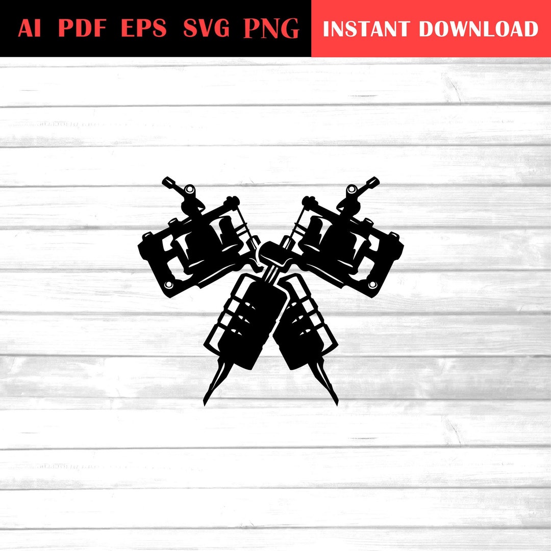 Tattoo Machine Svg / Tattoo Gun Clip Art Png Tattooer Machine - Etsy