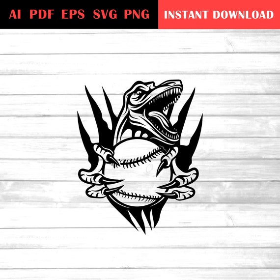 Raptor Wall Scratch Baseball Ball Svg / Baseball Logo Png | Etsy