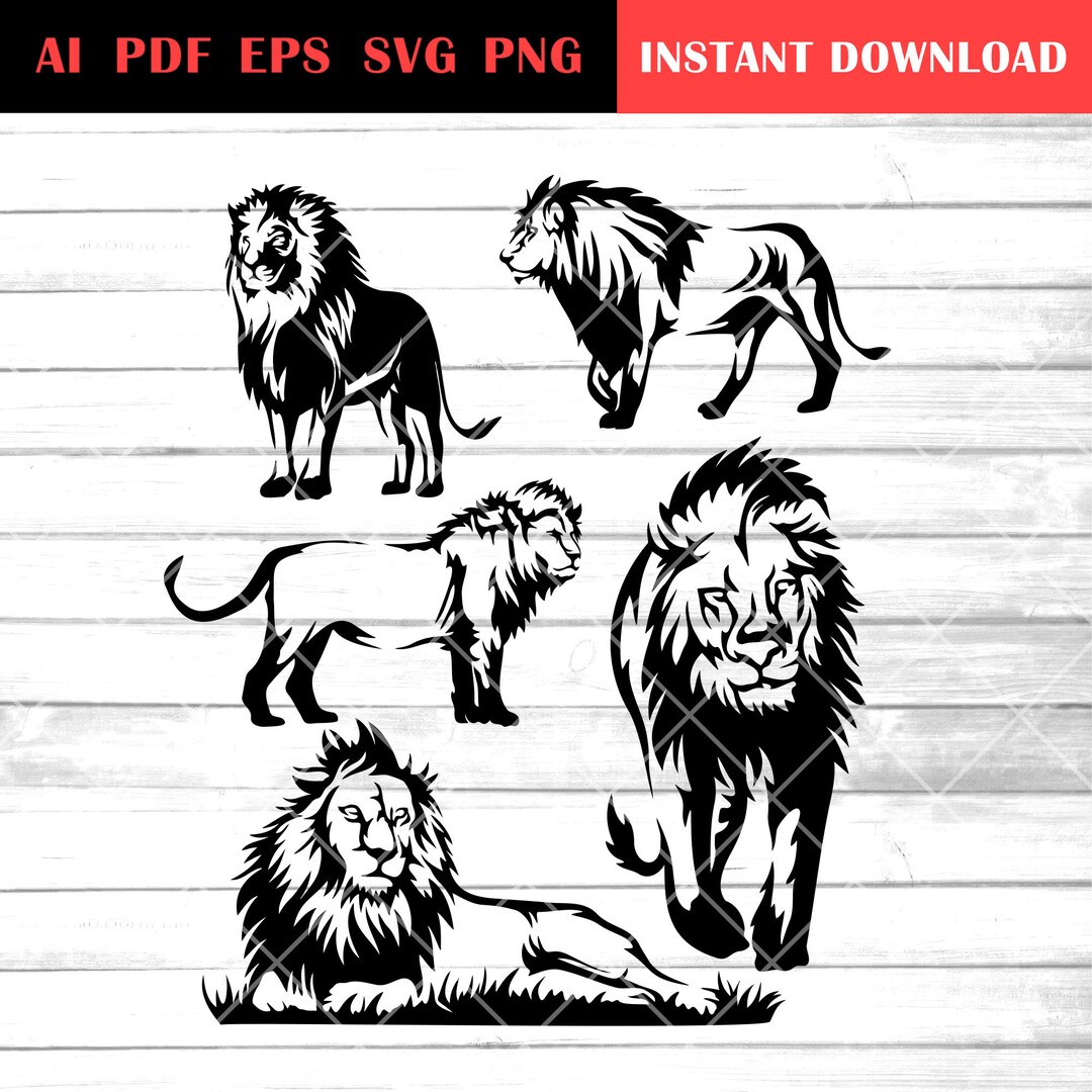 Lions Svg , Lion King Svg , Leo Clip Art , Lion Bundle , Cricut ...