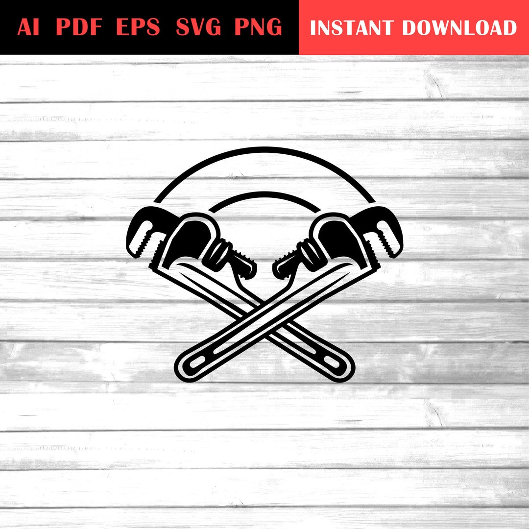 Plumbing Svg / Plumbers Pipe Wrench Clip Art / Plumbing Tools - Etsy
