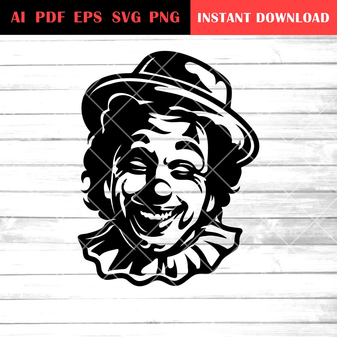 Clown Svg , Funny Clown Svg , Creepy Clown, Cricut ,silhouette, Clip ...