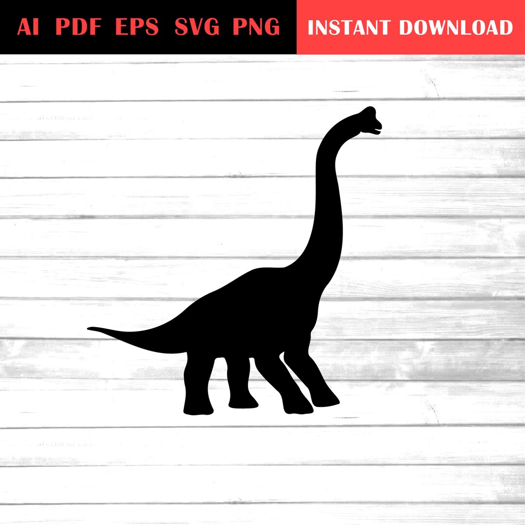 Brachiosaurus , Dinosaur Svg , Cricut, Silhouette, Eps Pdf Png ...