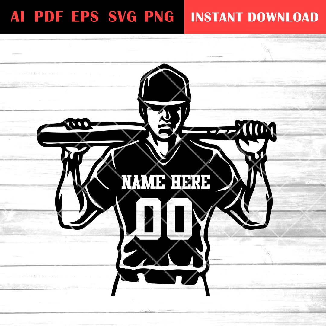 Batting Svg | Baseball Svg | Custom Name| Baseball Player | Fireball ...