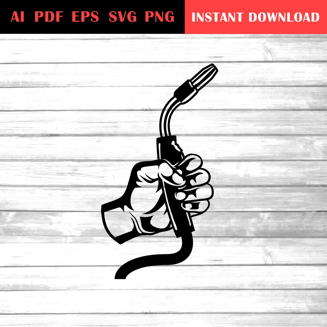 Hand Holding Welding Handle Svg / Welding Clip Art /handgrip MIG ...
