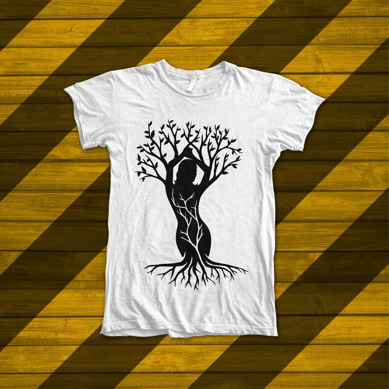Mujer Árbol svg / árbol de la vida svg / ramas raíces / planta humana ...