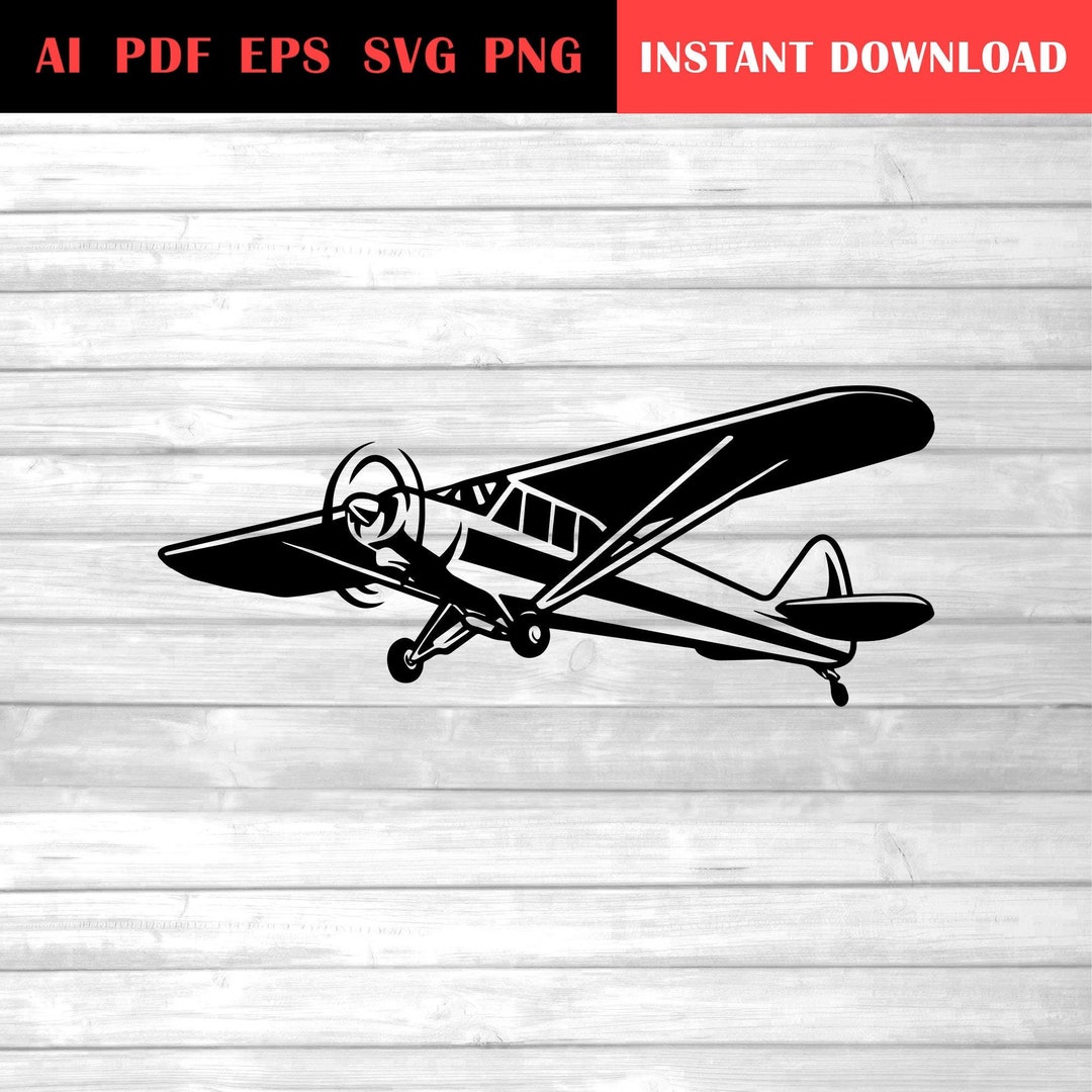 Piper Cub Pilot SVG / Piper Aircraft Aviation Png / Printable Airplane ...