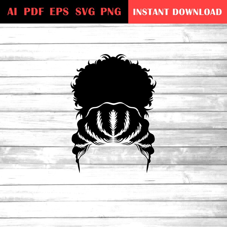 Cornrows Afro Bun Svg / Black African American Woman Hairstyle - Etsy