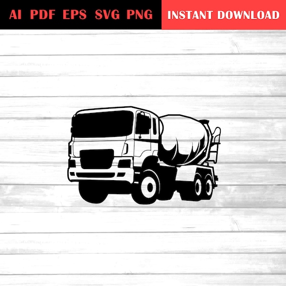 Concrete Mixer Operator Svg / Construction Truck Svg / Heavy | Etsy