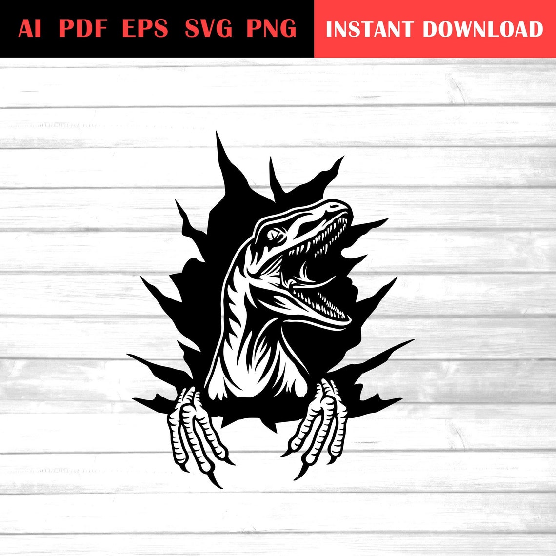 Raptor in the Wall Scratch Svg / Velociraptor Dinosaur Sharp Claws Clip ...