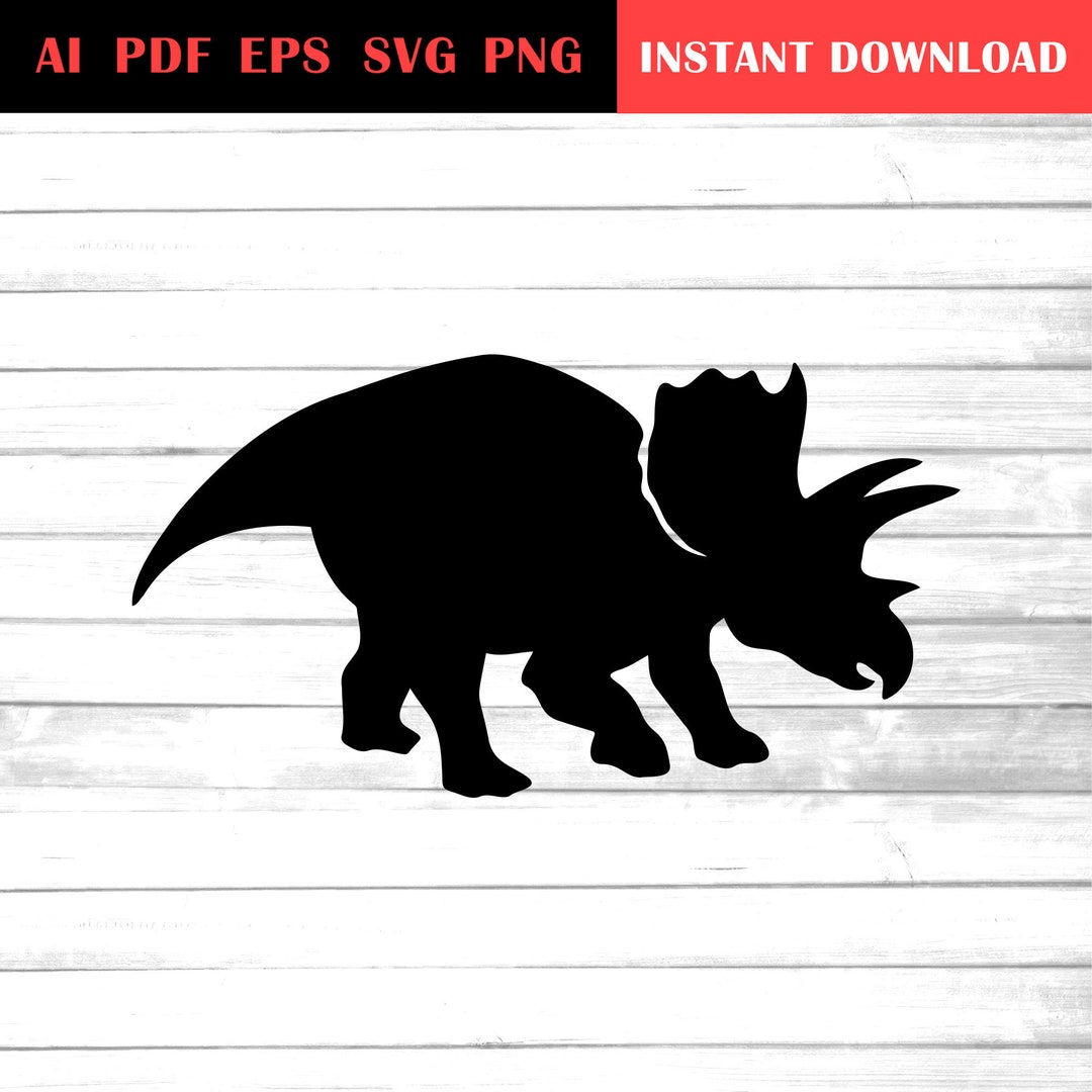 TRICERATOPS Svg, Dinosaur Svg , Cricut, Silhouette, Eps Pdf Png ...