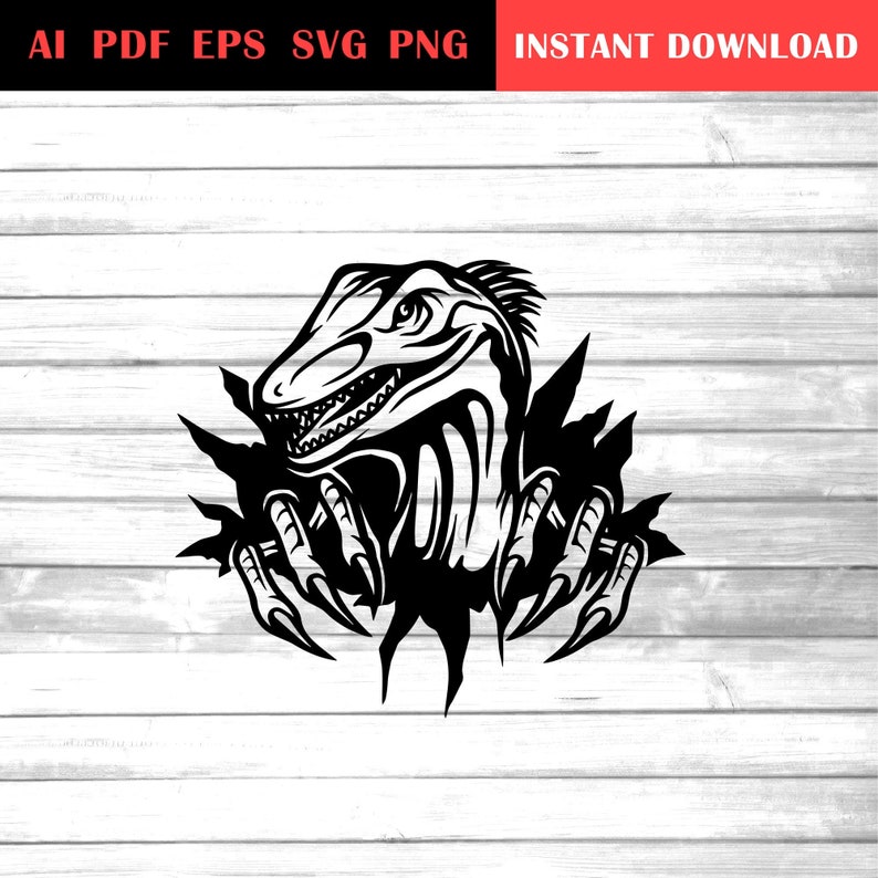 Raptor Dinosaur Svg / Raptor Wall Scratch Clip Art Printable - Etsy