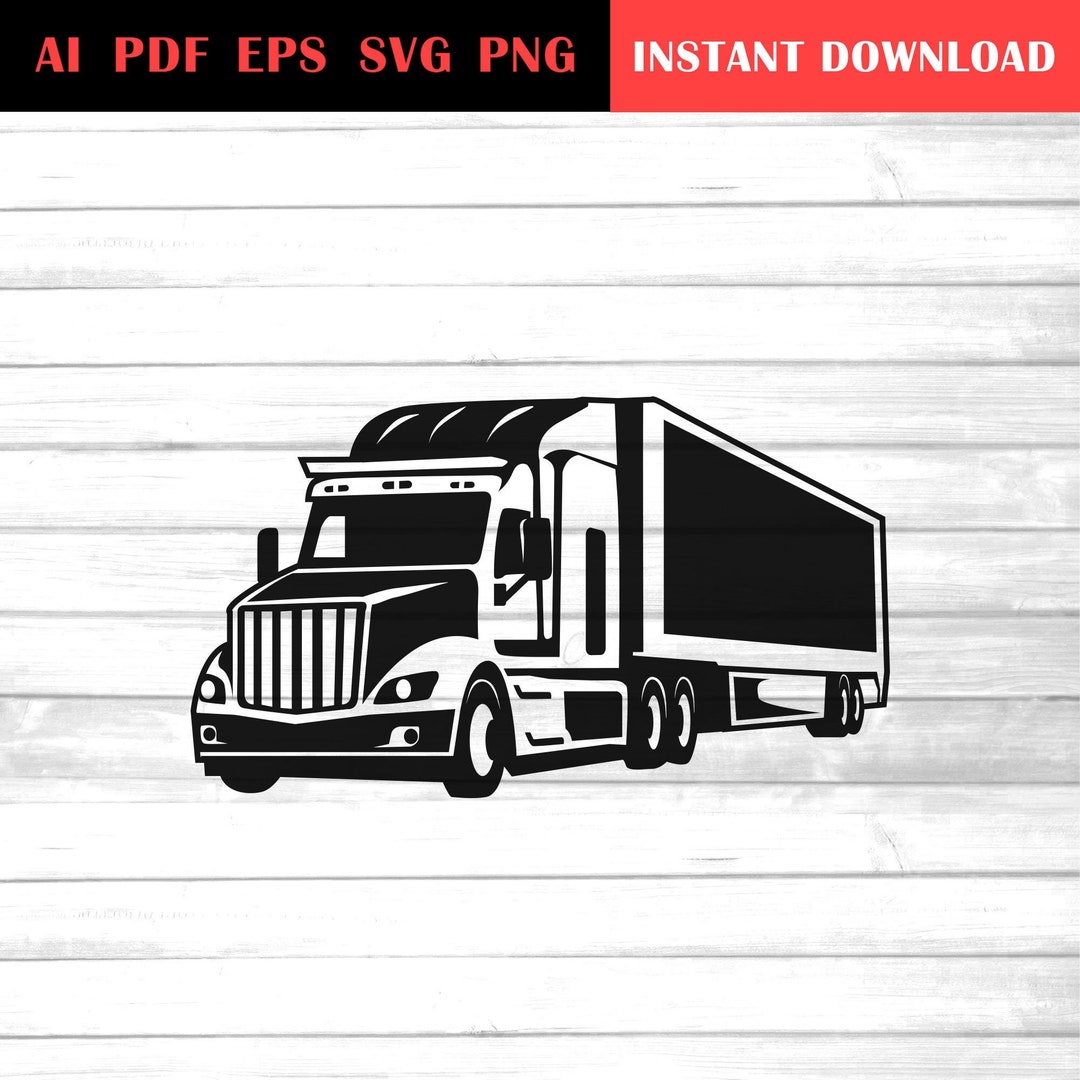 Freightliner Truck Operator Svg / Trucker Driver Printable Cut File ...