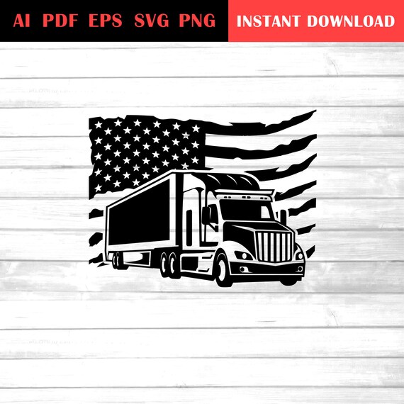 US Freight Truck Operator Svg / Trucker Driver Logo / Trucker | Etsy