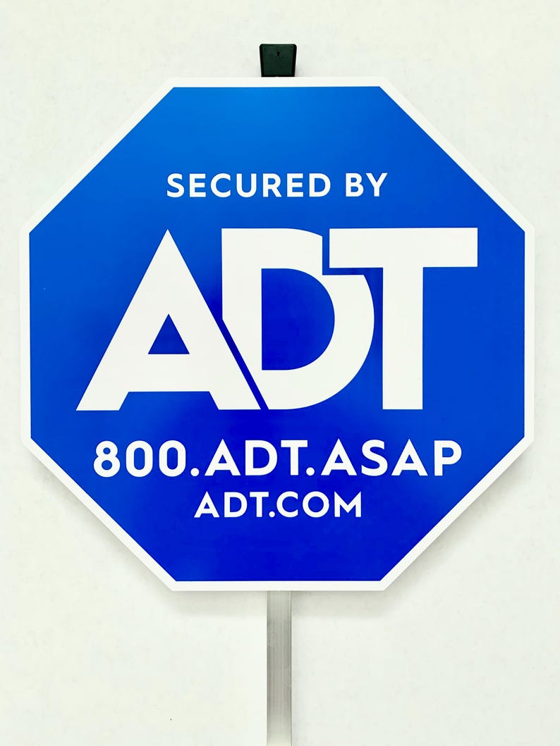 ADT Security Sign & 8 Window Decal - Security Solution - ADT Sign - Etsy