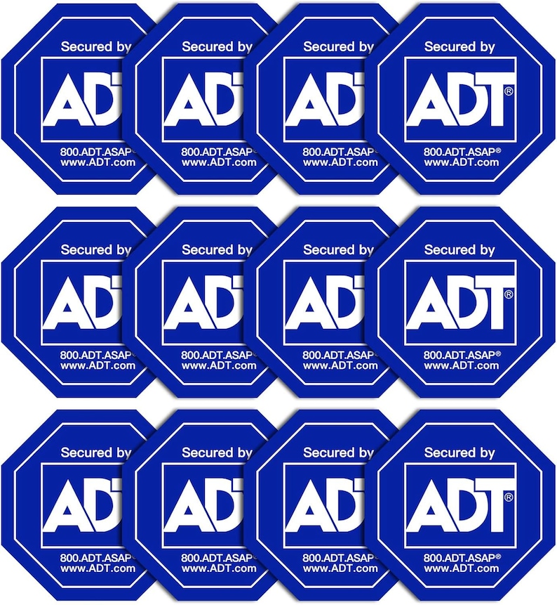 ADT Security Stickers: HD Printed Window Decals - 12 Pack - Etsy