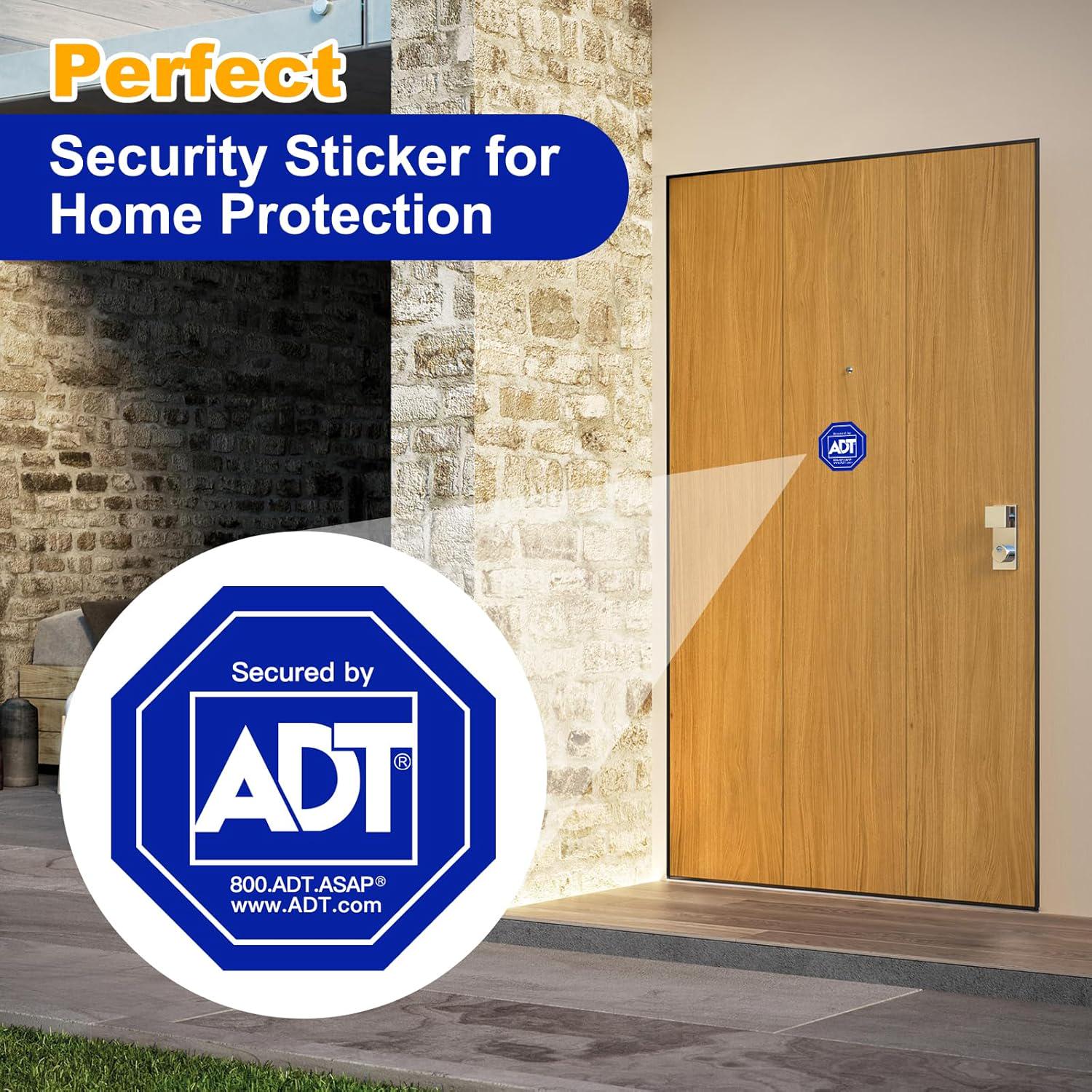 ADT Stickers, 12 Pack ADT Security Stickers, HD Printed Waterproof ...