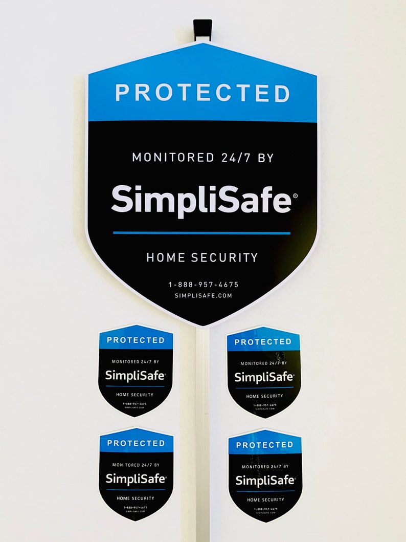 Simplisafe Security Yard Sign + 4 Window Stickers - Etsy