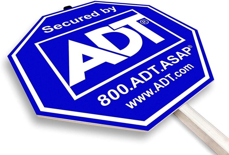 ADT Security Sign With 28' Aluminum Stake - Etsy