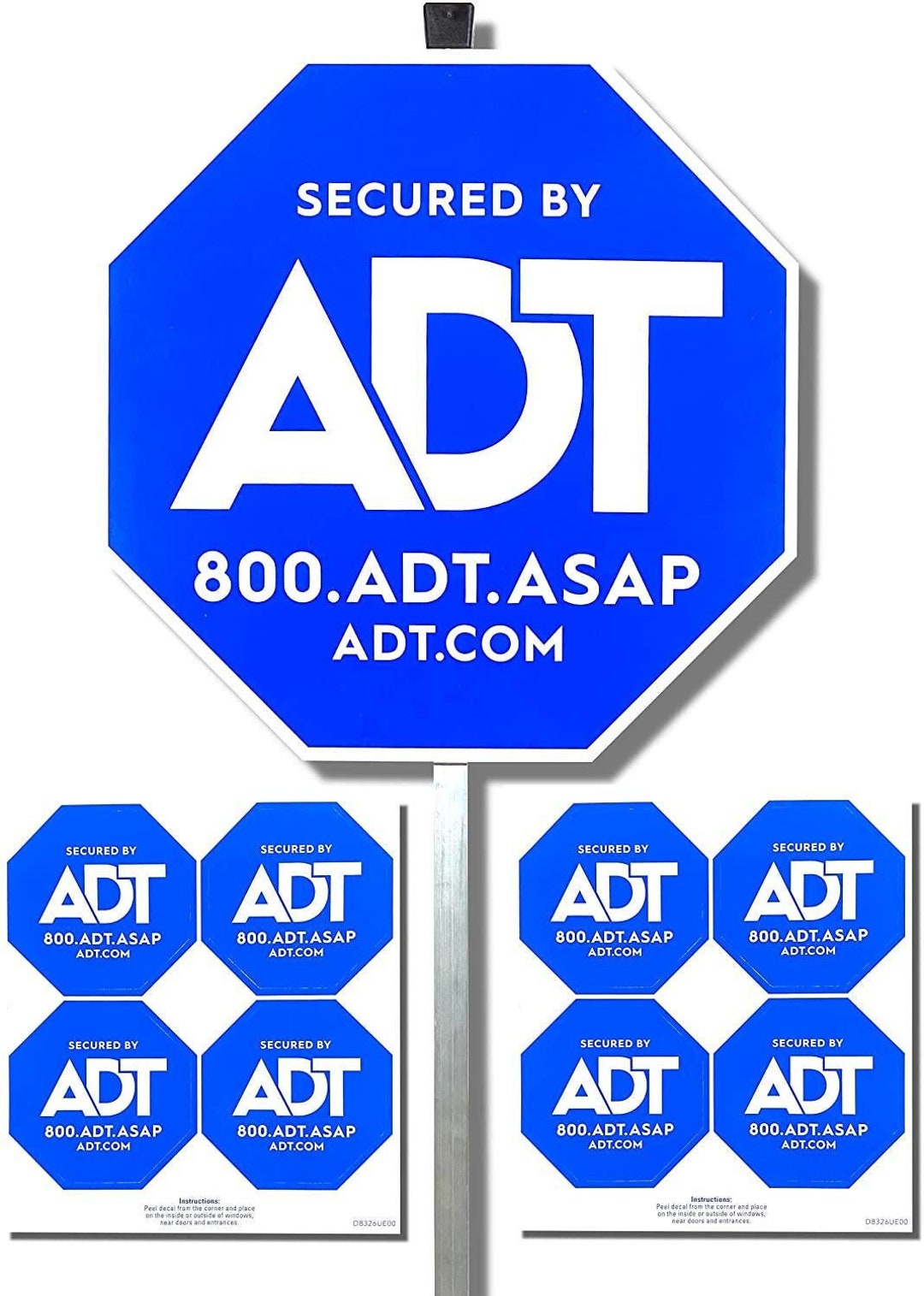 ADT Security Sign & 8 Window Decal Set - Etsy