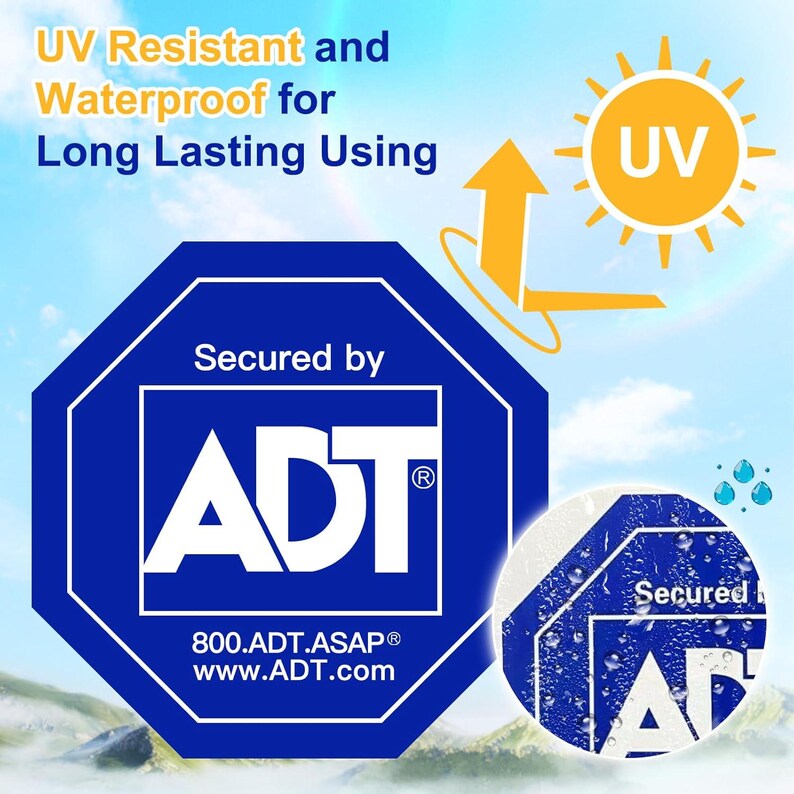 ADT Security Stickers: HD Printed Window Decals - 12 Pack - Etsy