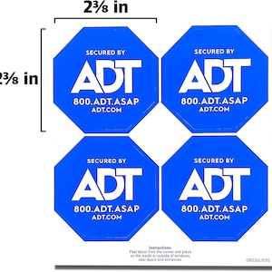 ADT Security Sign & 8 Window Decal Set - Etsy