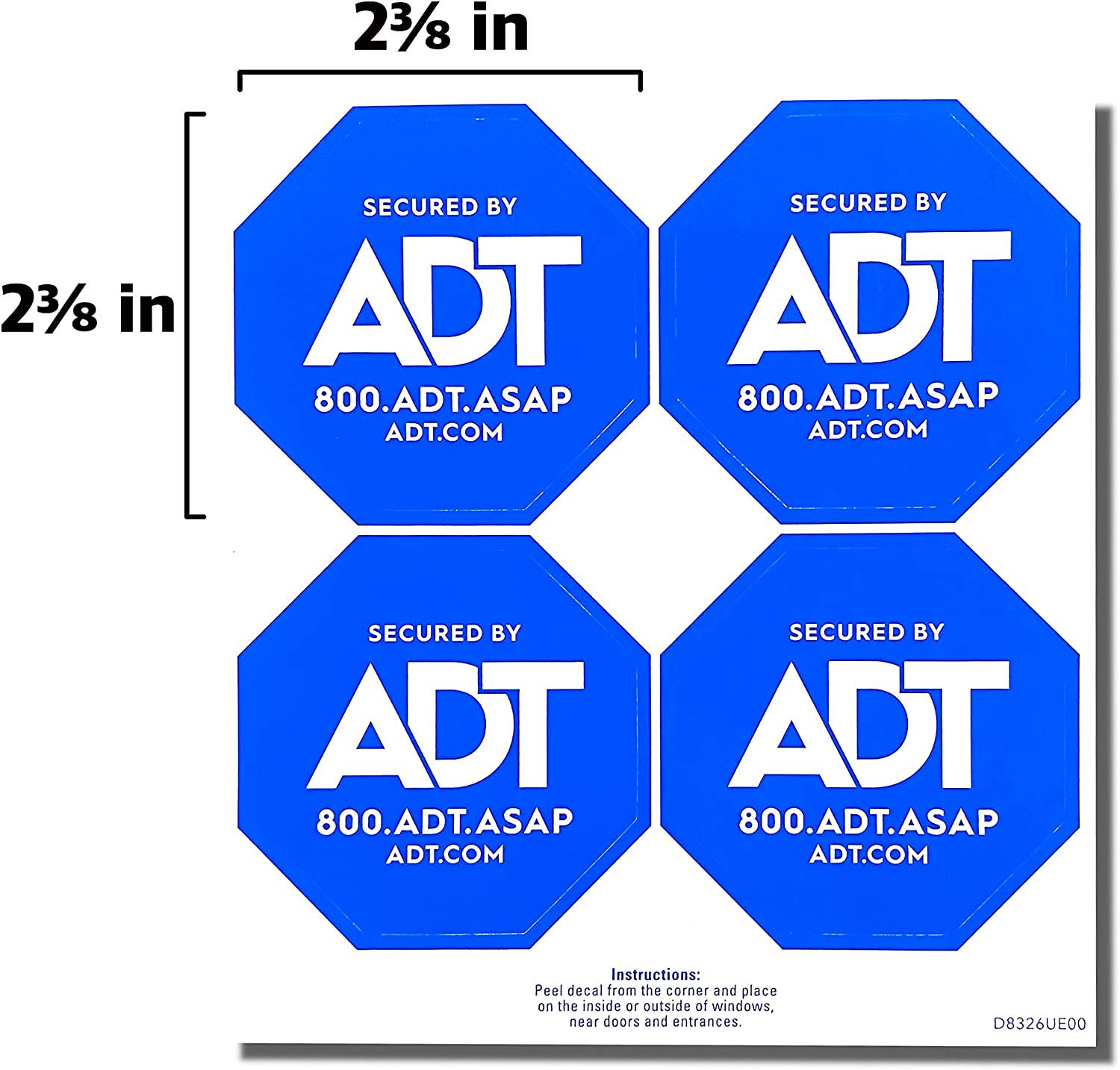 ADT Security Sign & 8 Window Decal Set - Etsy