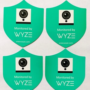 4 Wyze Security Window Stickers - Sign Decal - Camera Alarm - Etsy
