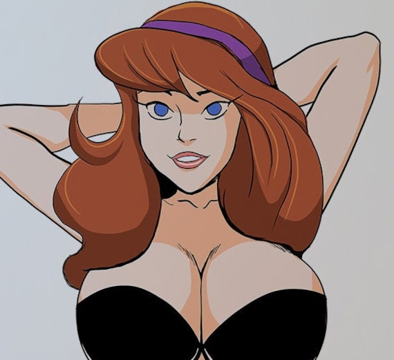 Daphne Blake Scooby Doo Pinup Art Color Illustration Print Etsy Uk