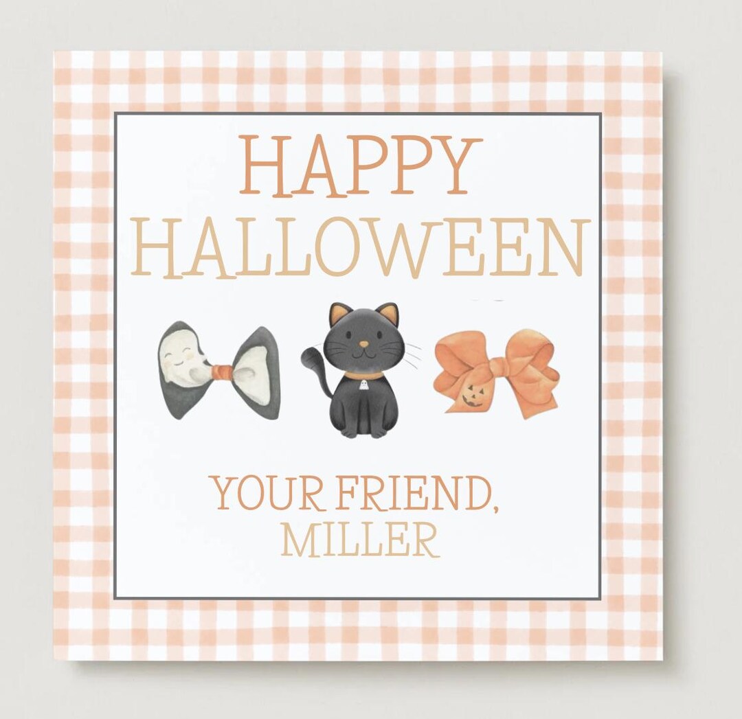 Editable Halloween Favor Tags: Printable Trick or Treat Tags (instant ...