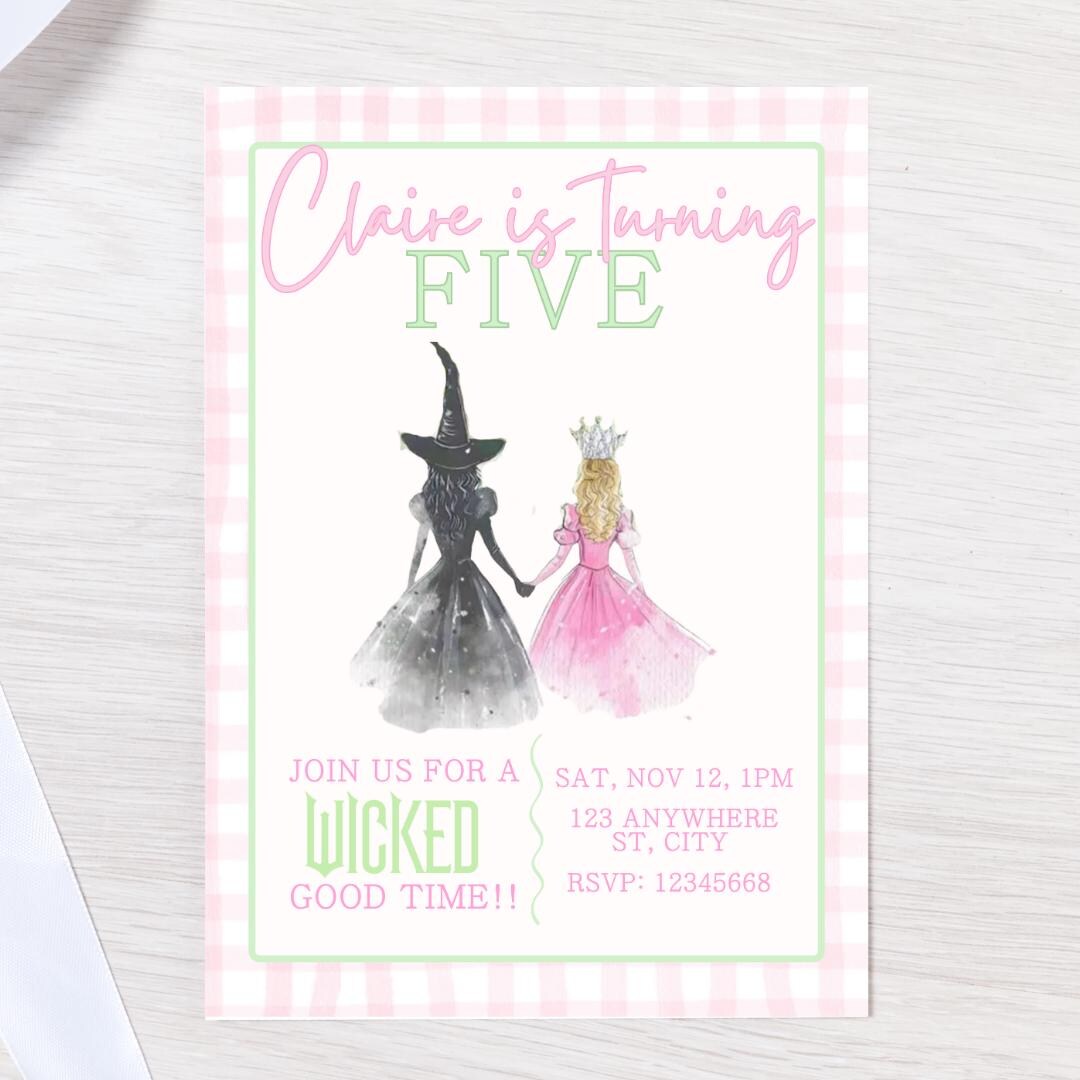 Wicked Birthday Party, Wicked Invitations Cards, Wicked Themed Invites ...