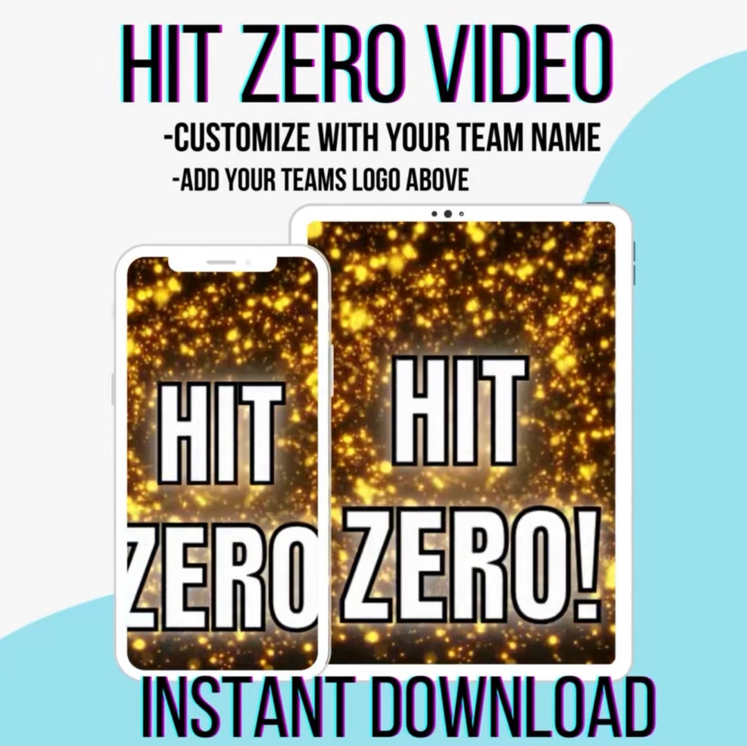 Hit Zero Video Template! Digital Cheer - Instant Download! Cheerleading ...