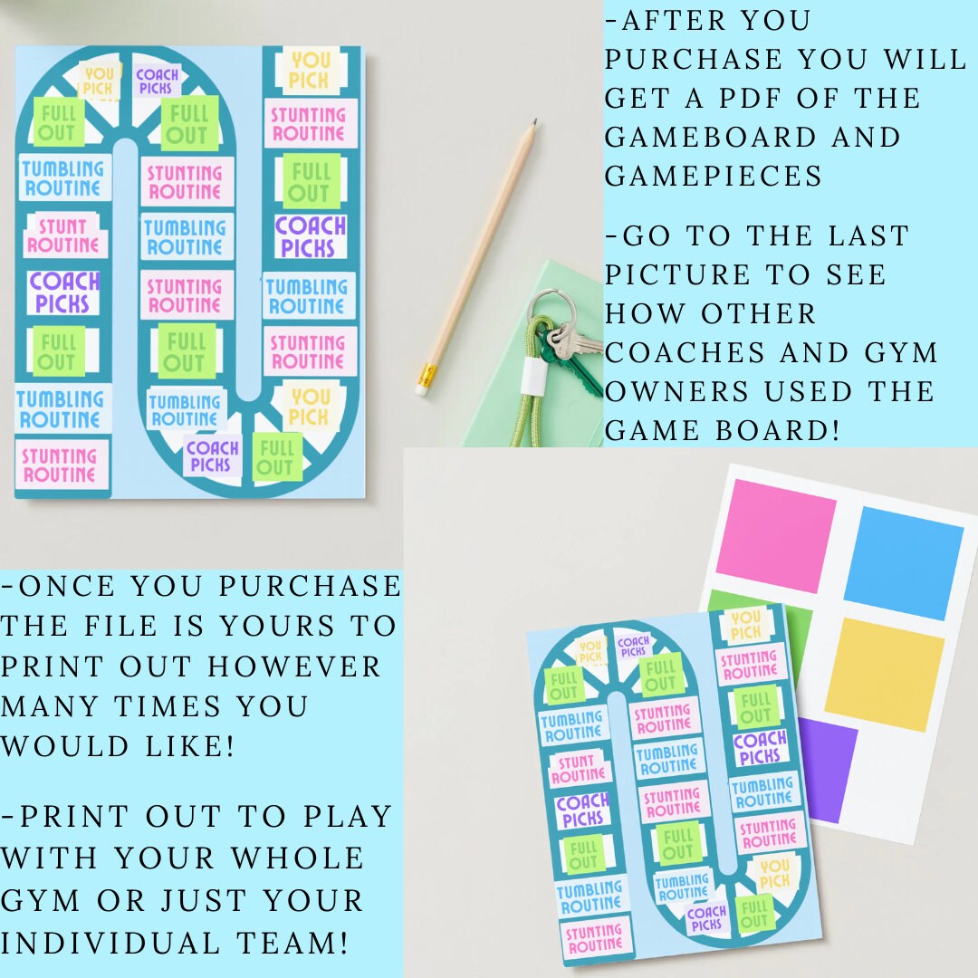 Digital Cheer Game Printable PDF Daily and Weekly Cheerful - Etsy