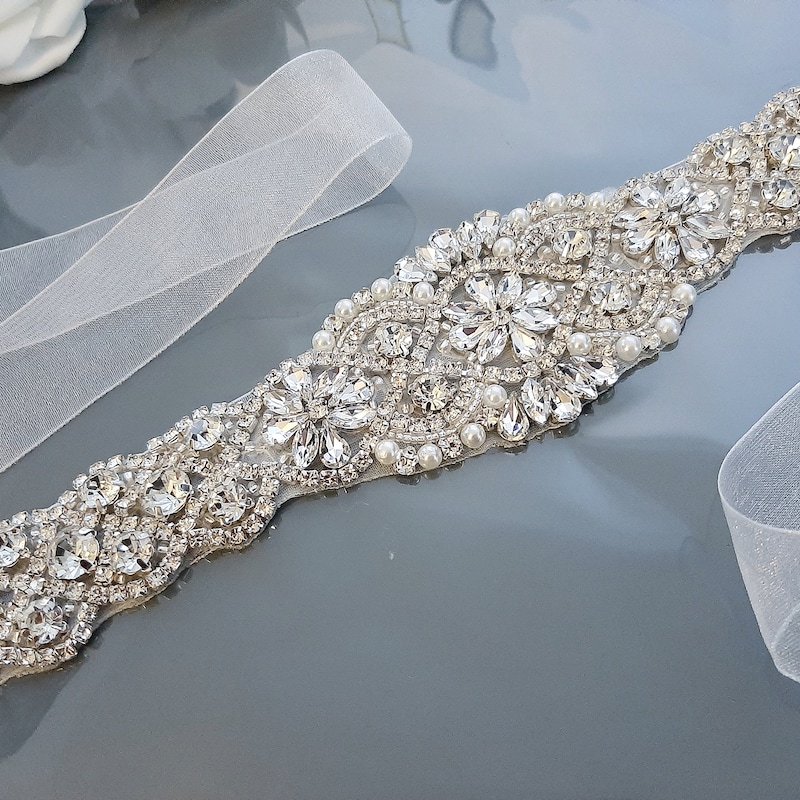 Rhinestone Belt - Etsy