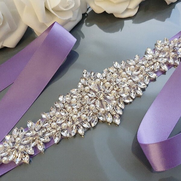 Lavender Bridal Sash - Etsy