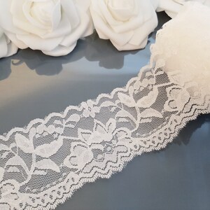 Elastic Lace, Lace Ribbon, 3, 5, 10 Yards, Stretch Lace, Elastic Lace ...