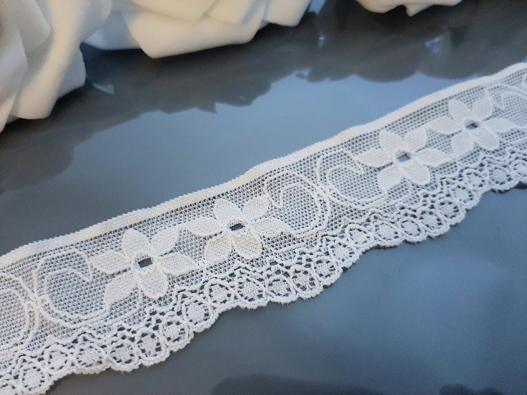 Elastic Lace, Stretchy Lace, Lace Elastic, Lace Ribbon, White Stretch ...