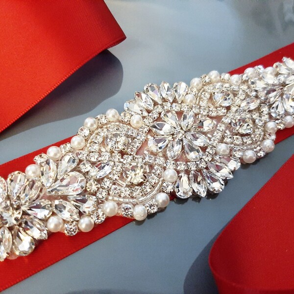 Red Bridal Sash - Etsy